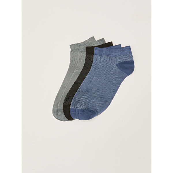 Renk Bloklu Erkek Patik Çorap 5'li