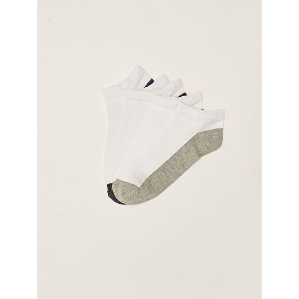 Renk Bloklu Erkek Patik Çorap 5'li