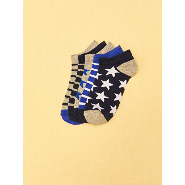 Desenli Organik Pamuklu Erkek Çocuk Patik Çorap 5'li Desenli Organik Pamuklu Erkek Çocuk Patik Çorap 5'li