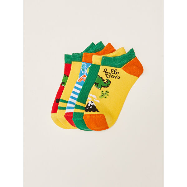 Desenli Erkek Çocuk Patik Çorap 5'li