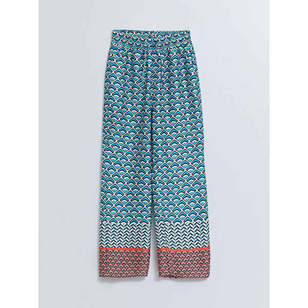 LCW LIMITED Beli Lastikli Desenli Cep Detaylı Kadın Pantolon