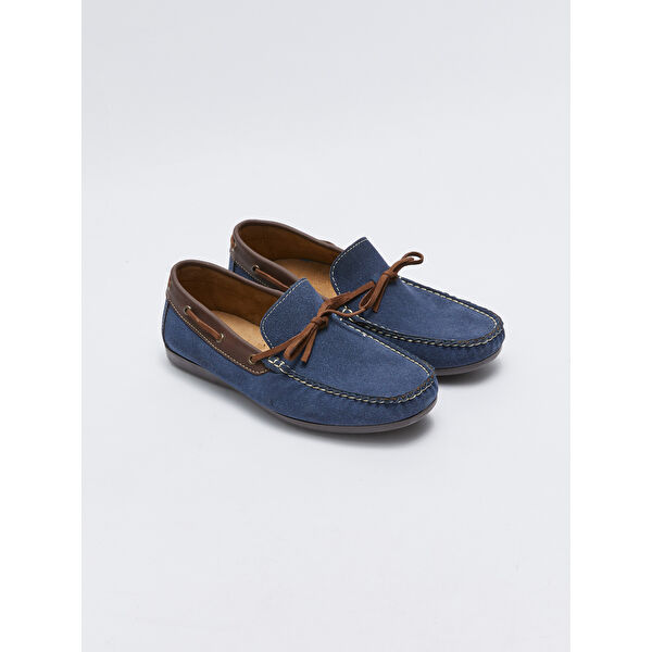 Bağcık Detaylı Dekoratif Dikişli Erkek Loafer Ayakkabı