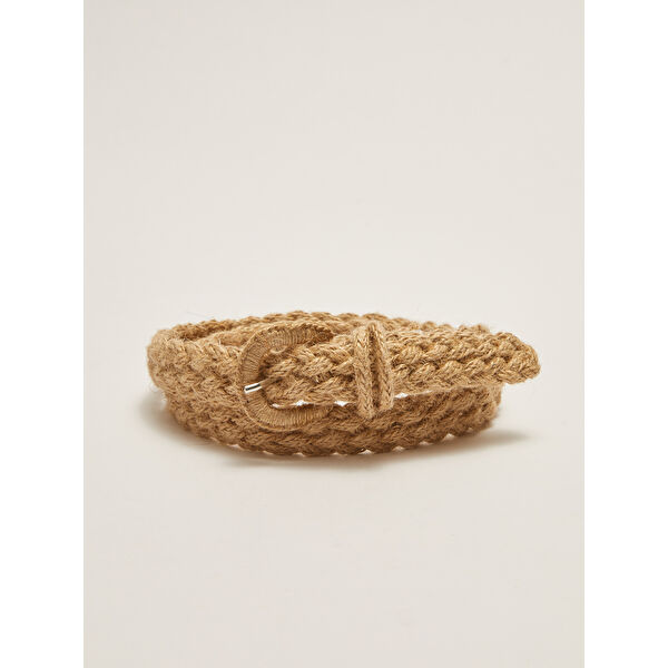 Hasır Örgü Kadın Kot Kemeri