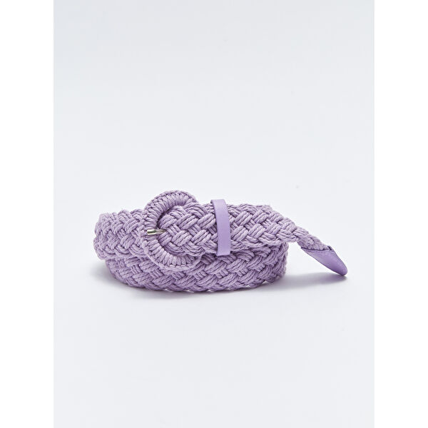 İnce Örgü Kadın Hasır Kot Kemeri