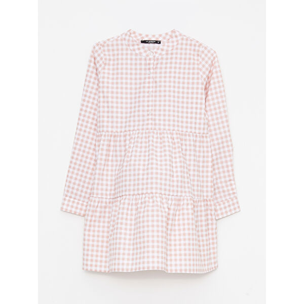 Hakim Yaka Düz Uzun Kollu Poplin Hamile Tunik