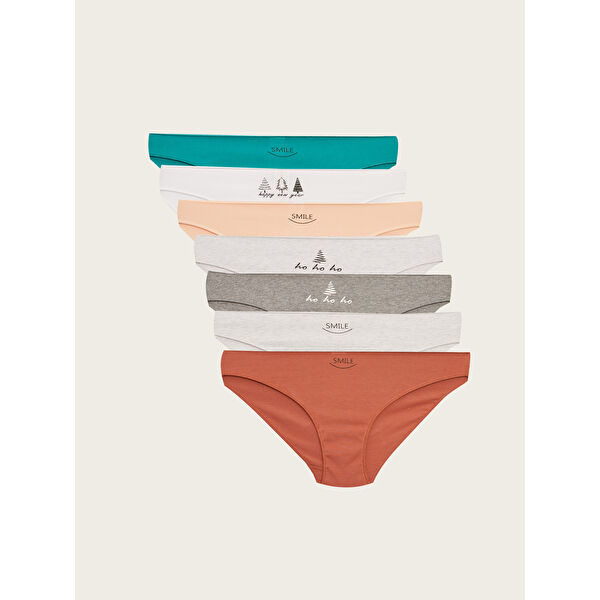 LCW DREAM Yazı Baskılı Kadın Bikini Külot 7'li Paket