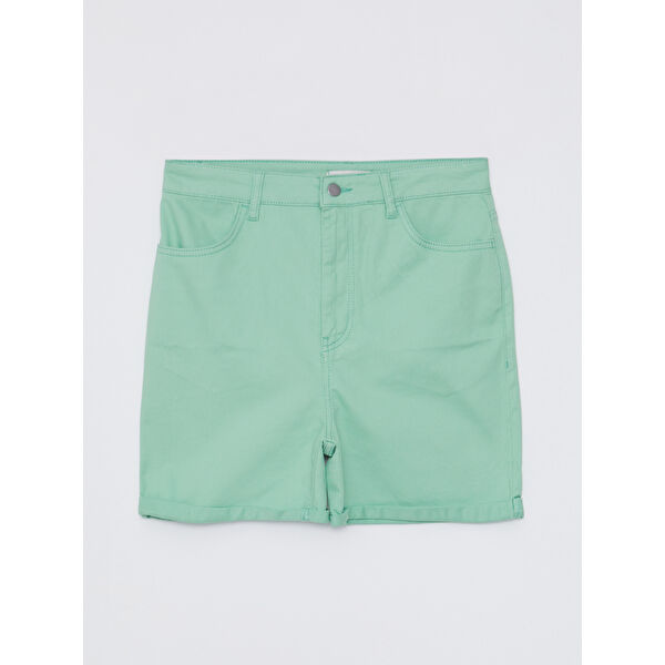 LCW LIMITED Yüksek Bel Standart Fit Düz Cep Detaylı Kadın Şort