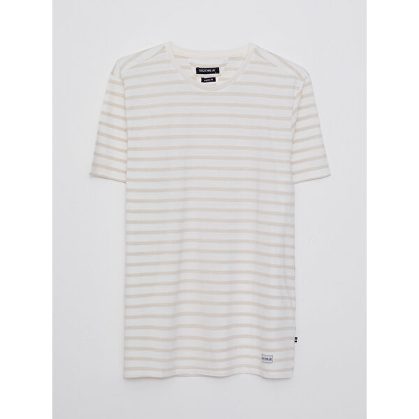 SOUTHBLUE Bisiklet Yaka Kısa Kollu Çizgili Penye Erkek Tişört