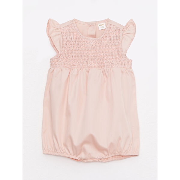 KANZ Bisiklet Yaka Pamuklu Kız Bebek Tulum