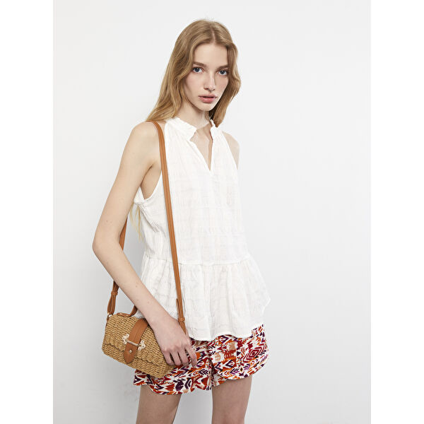 LCW LIMITED Halter Yaka Düz Kolsuz Kadın Bluz