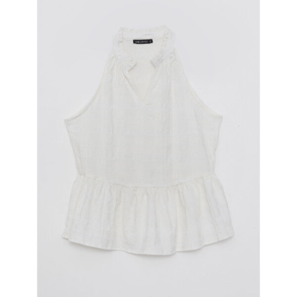 LCW LIMITED Halter Yaka Düz Kolsuz Kadın Bluz