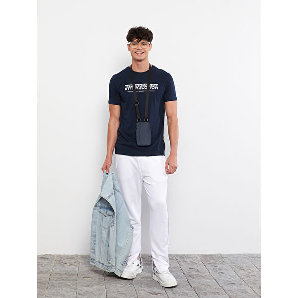 LCW CASUAL Bisiklet Yaka Kısa Kollu Baskılı Penye Erkek Tişört