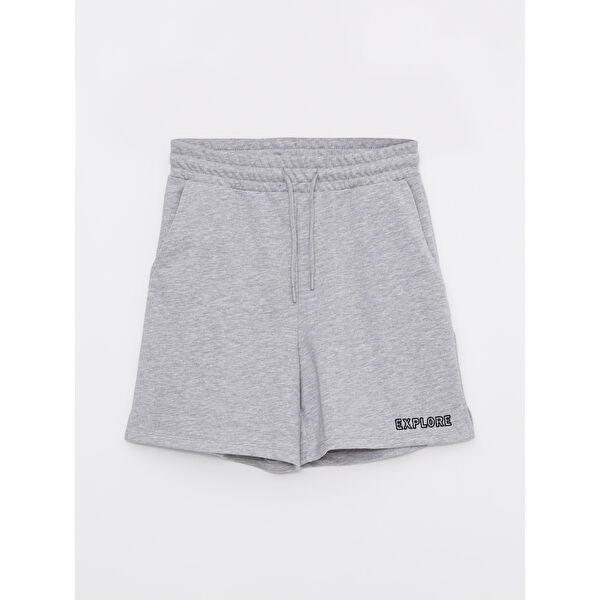 XSIDE Beli Lastikli Baskılı Kadın Spor Şort