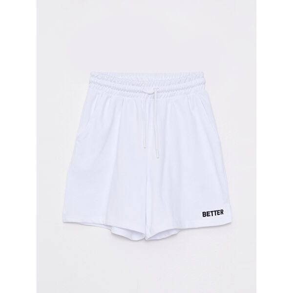 XSIDE Beli Lastikli Baskılı Kadın Spor Şort