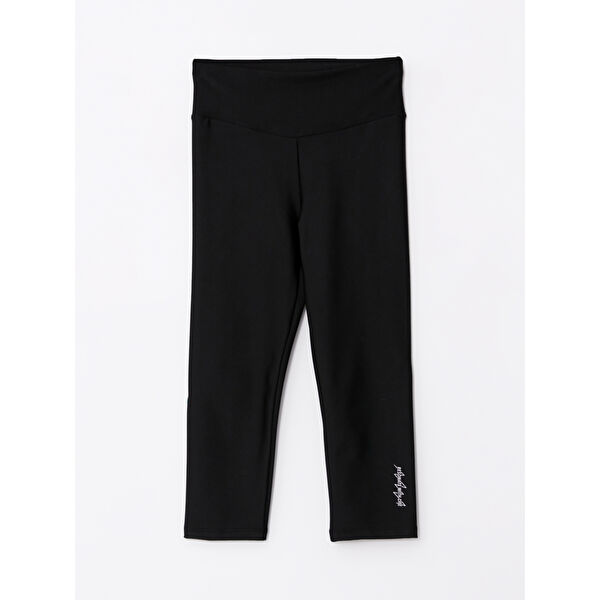 LCW ACTIVE Beli Lastikli Yazı Baskılı Kadın Tayt