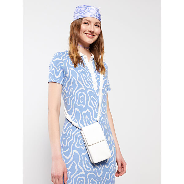 Deri Görünümlü Kadın Telefon Çantası