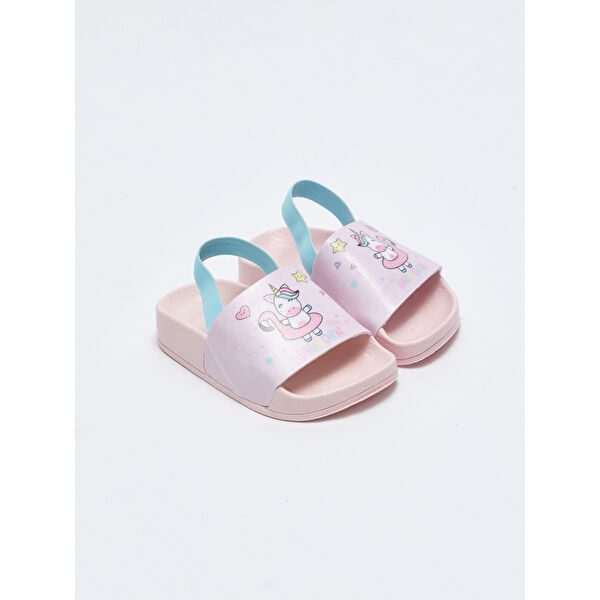 Unicorn Baskılı Kız Bebek Plaj Terliği Unicorn Baskılı Kız Bebek Plaj Terliği