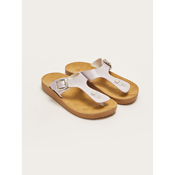 Toka Detaylı Parmak Arası Kadın Terlik