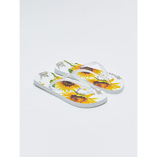 Şeffaf Bantlı Parmak Arası Kadın Plaj Terliği