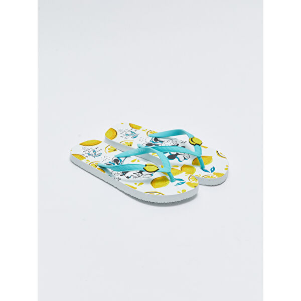 Minnie Mouse Lisanslı Baskılı Parmak Arası Kadın Plaj Terliği