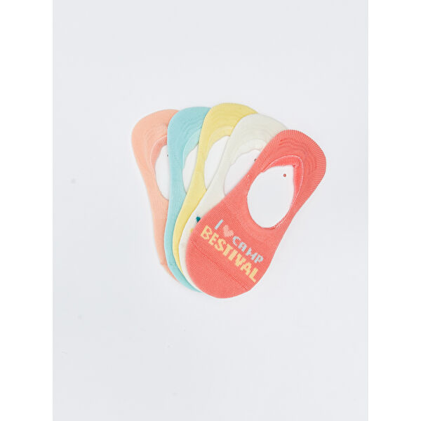 Desenli Kız Çocuk Babet Çorap 5'li