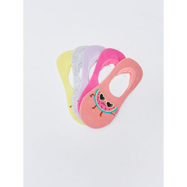 Desenli Kız Çocuk Babet Çorap 5'li