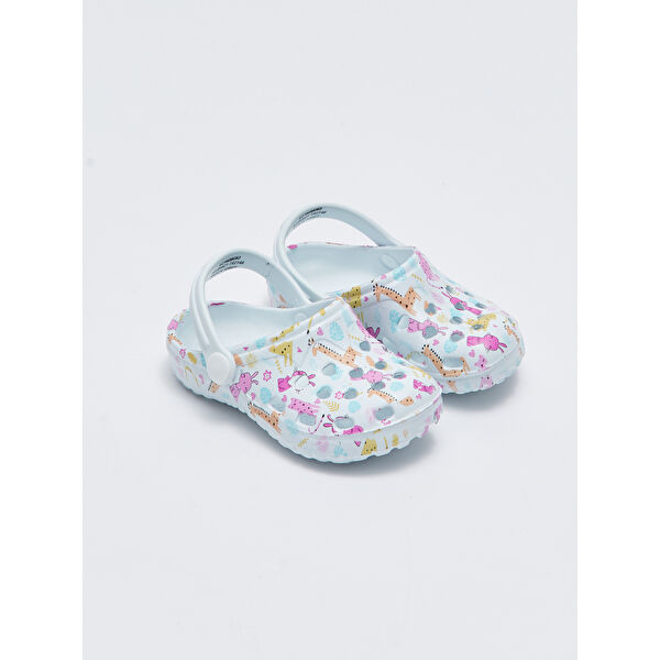 Baskılı Toka Detaylı Kız Bebek Plaj Sandaleti