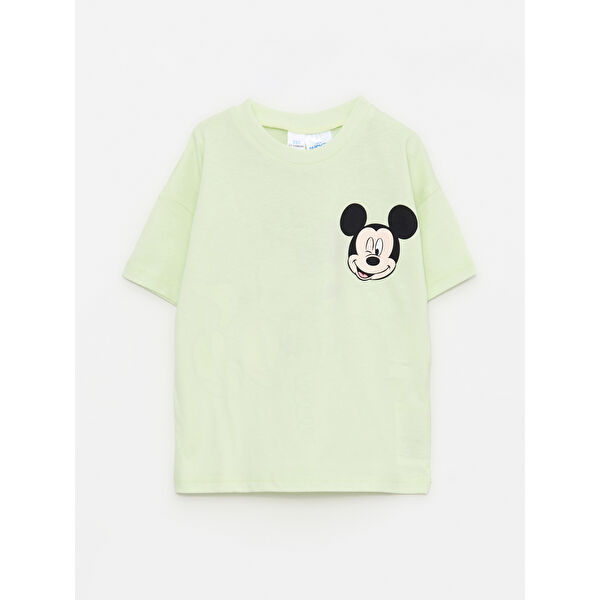 Bisiklet Yaka Kısa Kollu Mickey Mouse Baskılı Pamuklu Erkek Bebek Tişört Bisiklet Yaka Kısa Kollu Mickey Mouse Baskılı Pamuklu Erkek Bebek Tişört