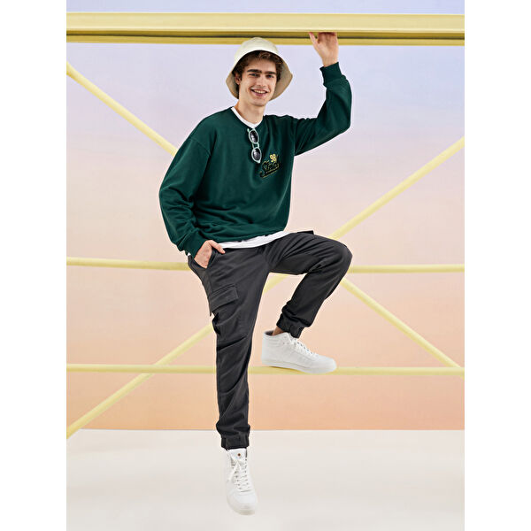 Slim Fit Gabardin Erkek Jogger Pantolon