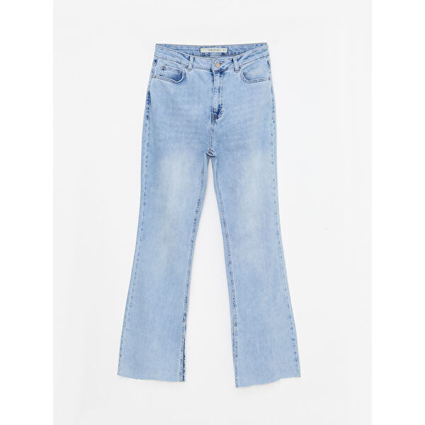 LCW CLASSIC Skinny Fit Cep Detaylı Düz Kadın Rodeo Jean Pantolon