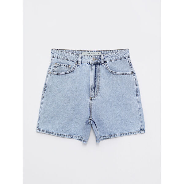 LCW CLASSIC Rahat Kalıp Düz Cep Detaylı Kadın Jean Şort