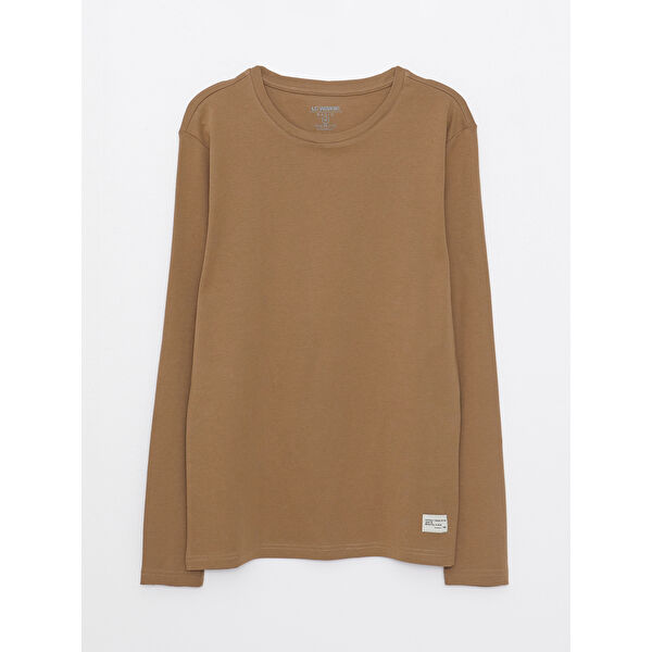 LCW BASIC Bisiklet Yaka Uzun Kollu Penye Erkek Tişört