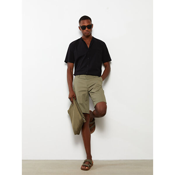 Standart Kalıp Gabardin Erkek Şort