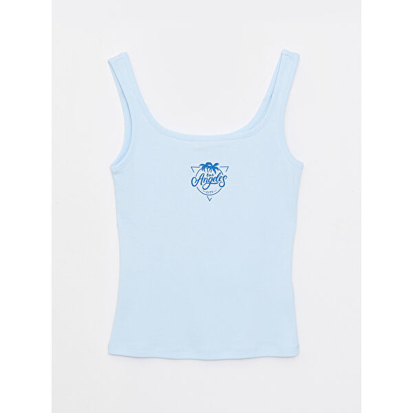 LCW CASUAL Kare Yaka Baskılı Pamuklu Kadın Atlet