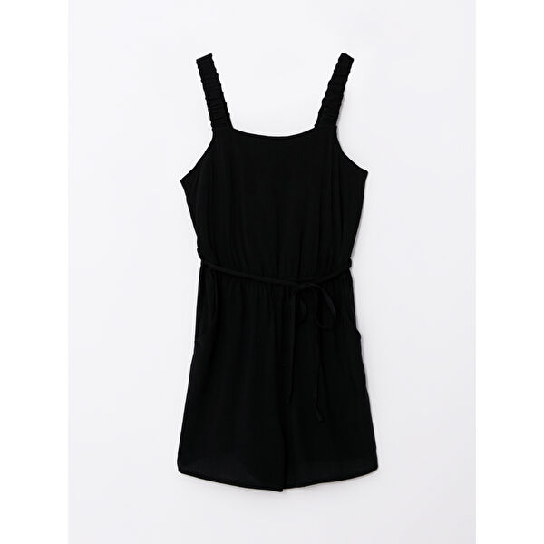 LCW CASUAL U Yaka Düz Askılı Krep Kadın Tulum LCW CASUAL U Yaka Düz Askılı Krep Kadın Tulum