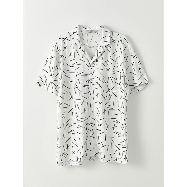 LCW VISION Regular Fit Kısa Kollu Desenli Erkek Gömlek