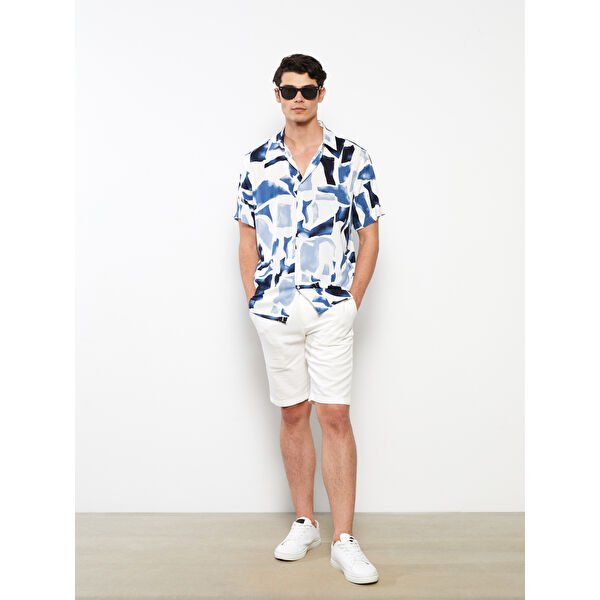 LCW VISION Regular Fit Kısa Kollu Desenli Erkek Gömlek