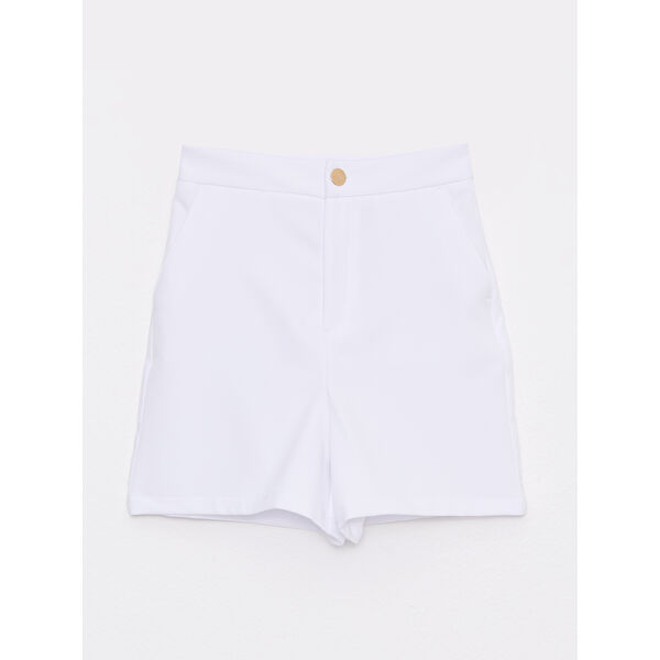 LCW CASUAL Standart Fit Düz Cep Detaylı Gabardin Kadın Şort