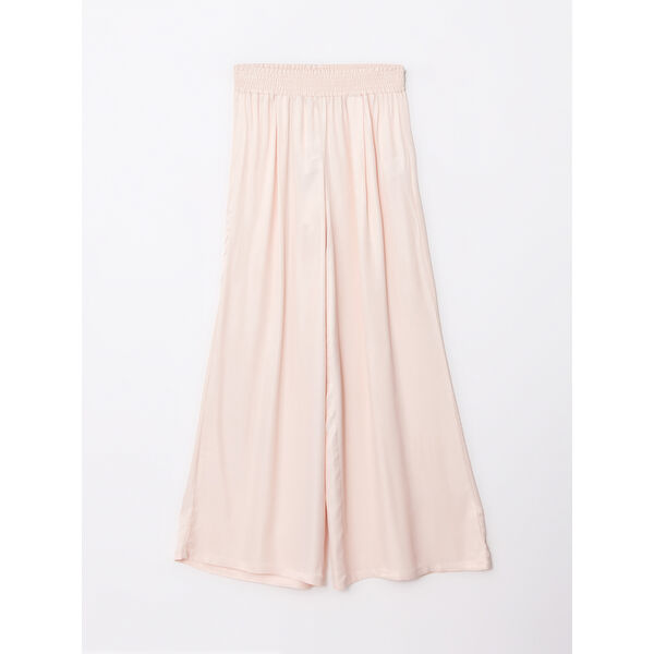 LCW CASUAL Beli Lastikli Düz Saten Kadın Pantolon Etek