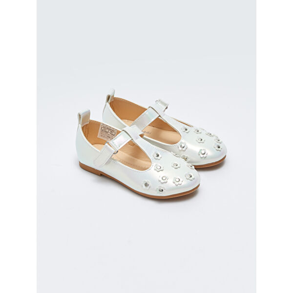 Deri Görünümlü Cırt Cırtlı Kız Çocuk Babet