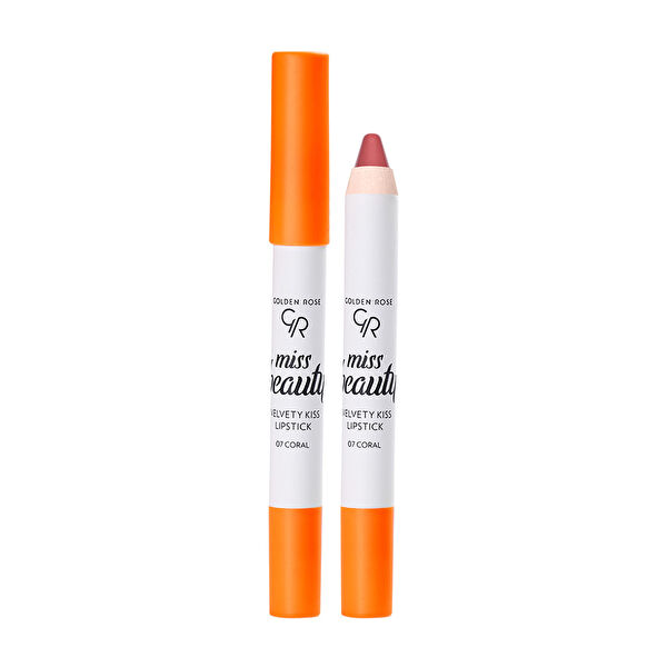 Golden Rose Ruj Miss Beauty Velvety Kiss Lips. No:07 Coral Golden Rose Ruj Miss Beauty Velvety Kiss Lips. No:07 Coral
