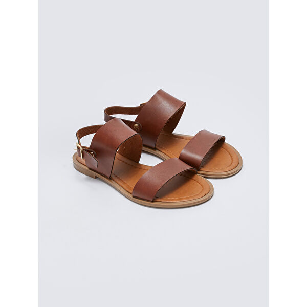 Çift Bantlı Toka Detaylı Kadın Sandalet