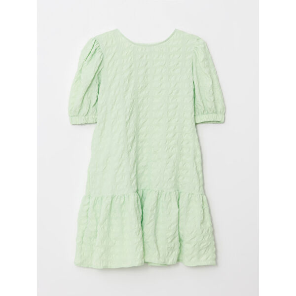 LCW LIMITED Bisiklet Yaka Düz Kısa Kollu Kadın Elbise