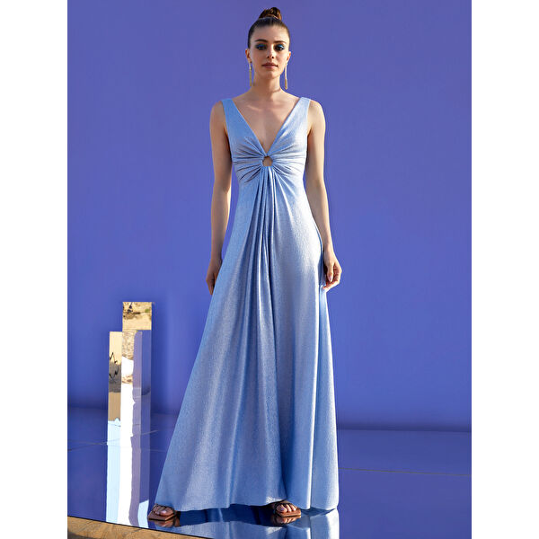 TUVANAM X LC WAIKIKI V YAKA DÜZ KOLSUZ KADIN ELBİSE