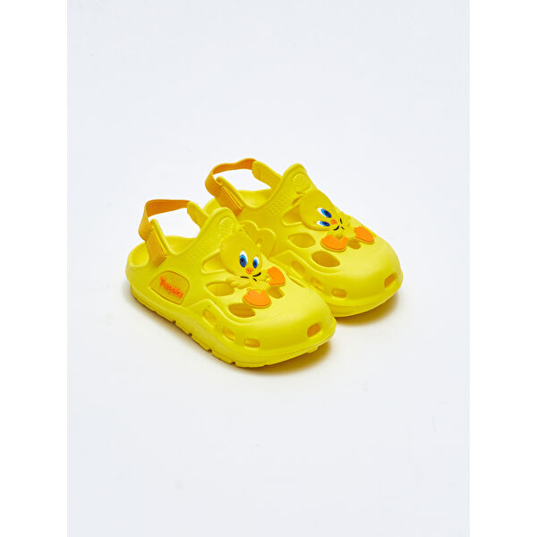 Tweety Lisanslı Patchli Kız Bebek Plaj Sandaleti