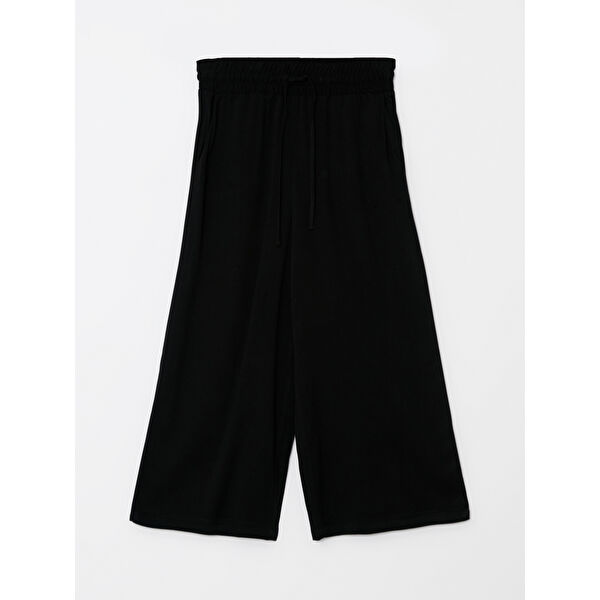 XSIDE Beli Lastikli Standart Fit Düz Viskon Kadın Capri