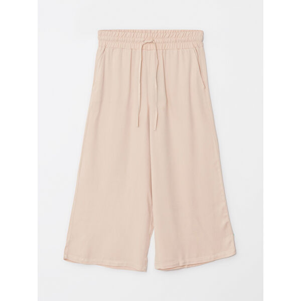 XSIDE Beli Lastikli Standart Fit Düz Viskon Kadın Capri