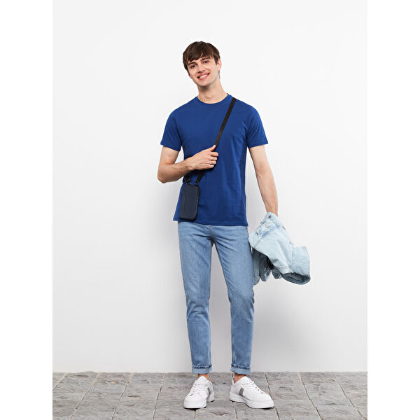 Bisiklet Yaka Kısa Kollu Basic Penye Erkek Tişört