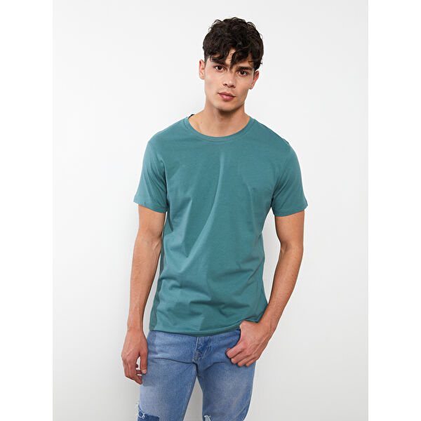 Bisiklet Yaka Kısa Kollu Basic Penye Erkek Tişört