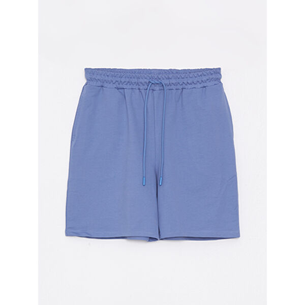 LCW BASIC Beli Lastikli Düz Pamuklu Kadın Bermuda Şort